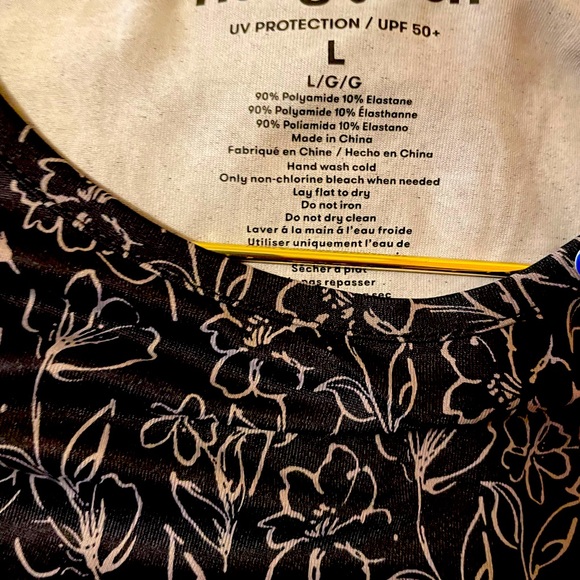 Hang Ten | Swim | Hang Ten Rash Guard L Black And White Floral | Poshmark